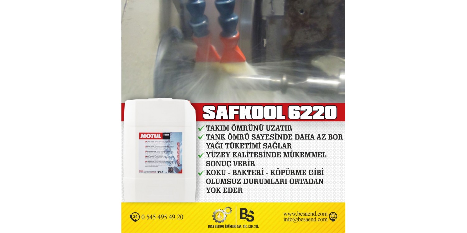 MOTUL SAFKOOL 6220 (20 LT) YÜKSEK PERFORMANSLI CNC DİK İŞLEM BOR YAĞI